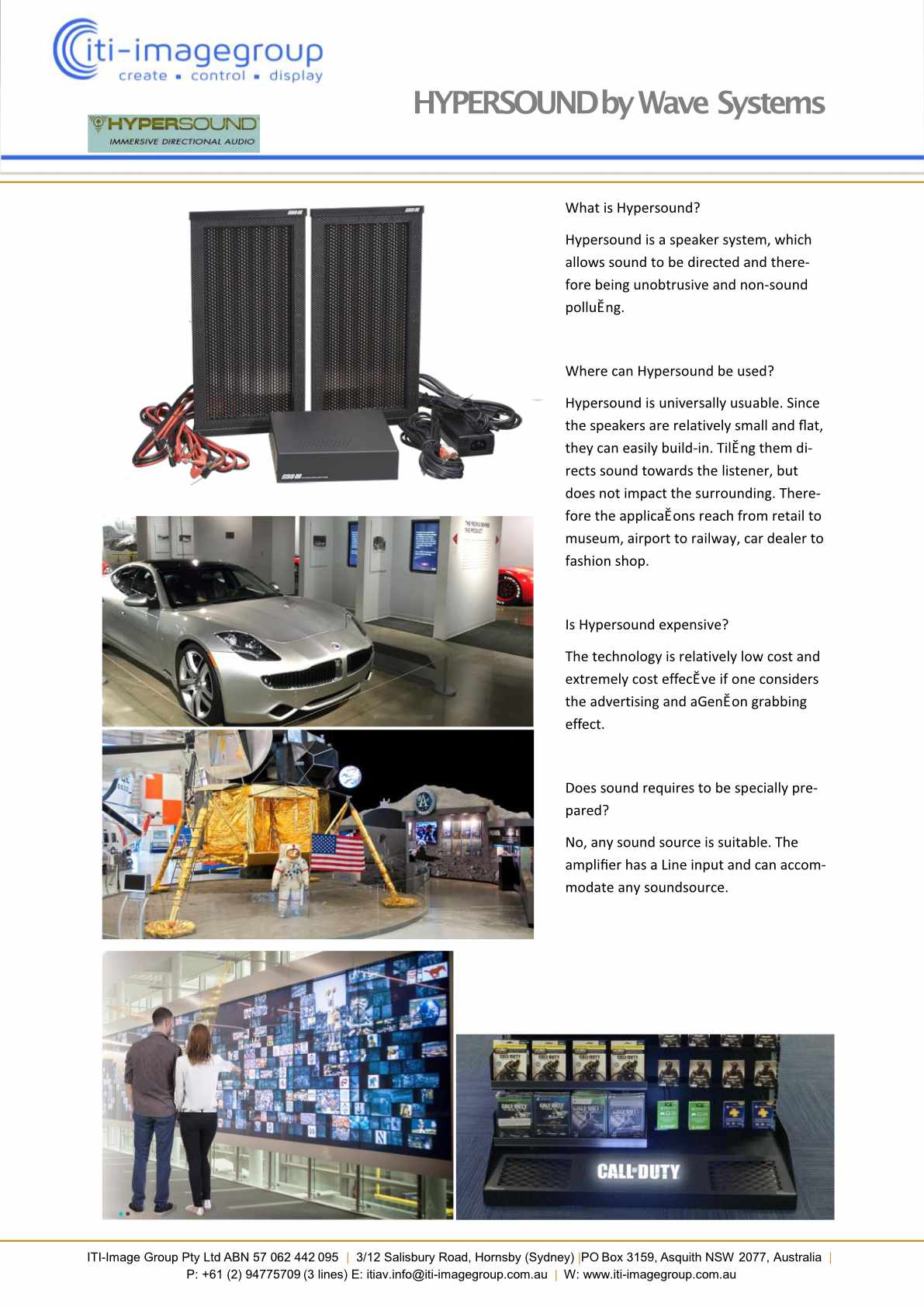 Waves System Technologies + Hypersound – ITI-Image Group, Sydney